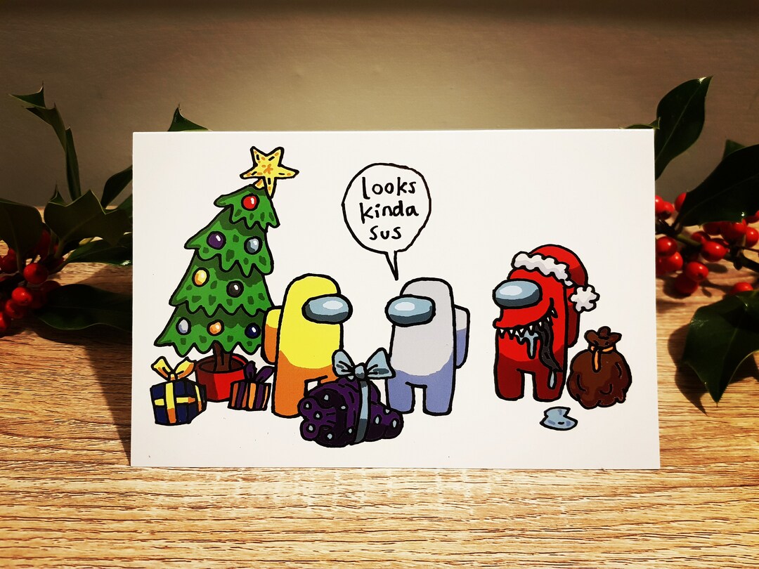 Among Us Christmas Card - Etsy