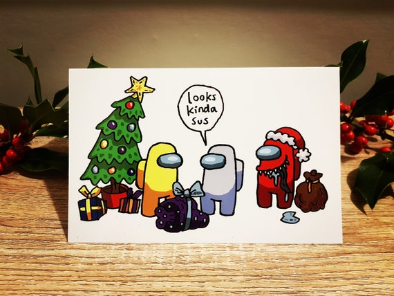 Among Us Christmas Card | Etsy UK