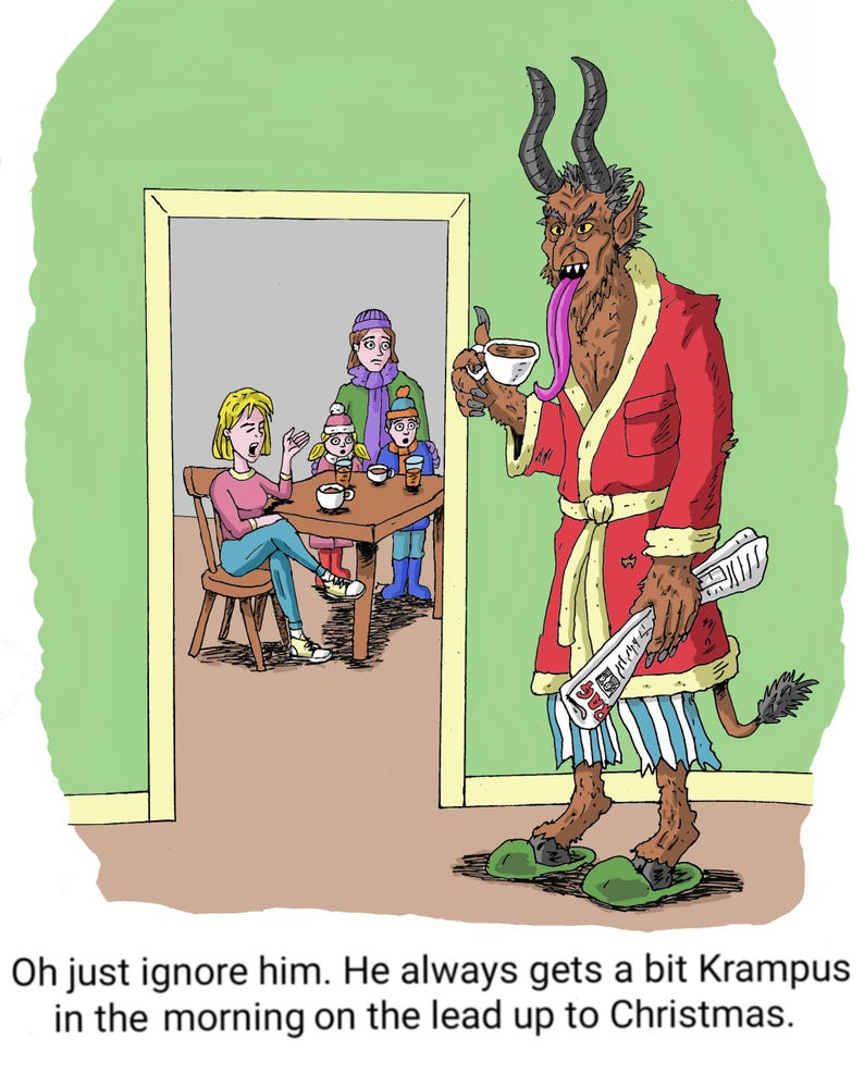 Krampus Christmas Card - Etsy