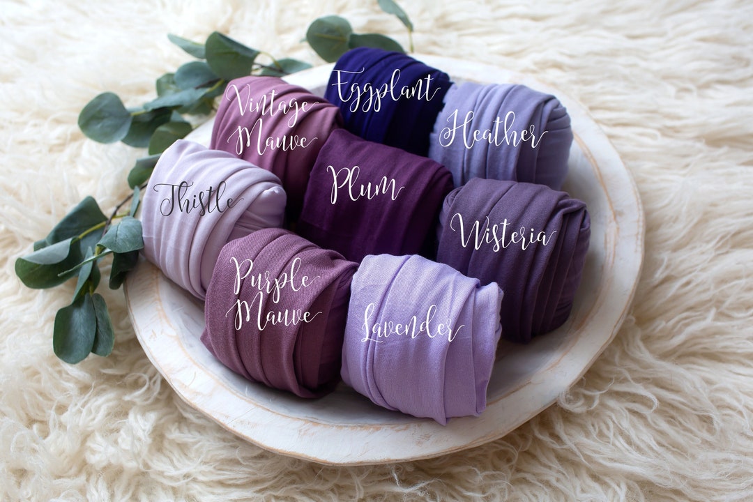 RTS Purple Wrap Collection | Newborn Jersey Knit Wraps | Stretch Knit ...