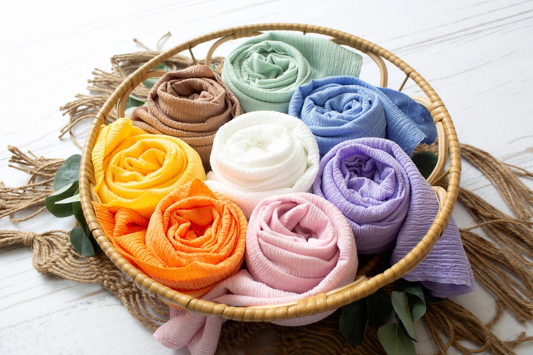 RTS Crinkle Textured Newborn Photography Wraps Textured Baby Swaddle ...