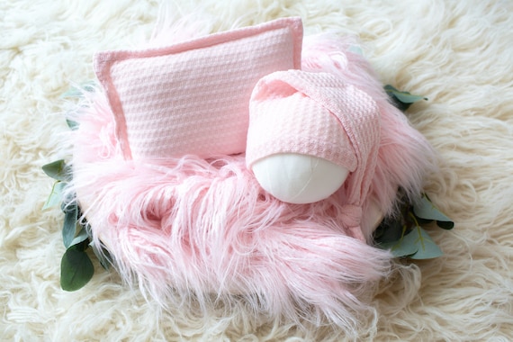 RTS 3-piece Baby Pink Prop Bundle Soft Pink Newborn Prop Set - Etsy