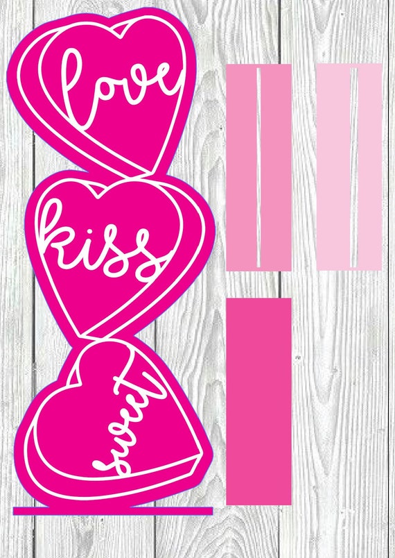 Stacked Conversation Hearts SVG Digital Download | Etsy