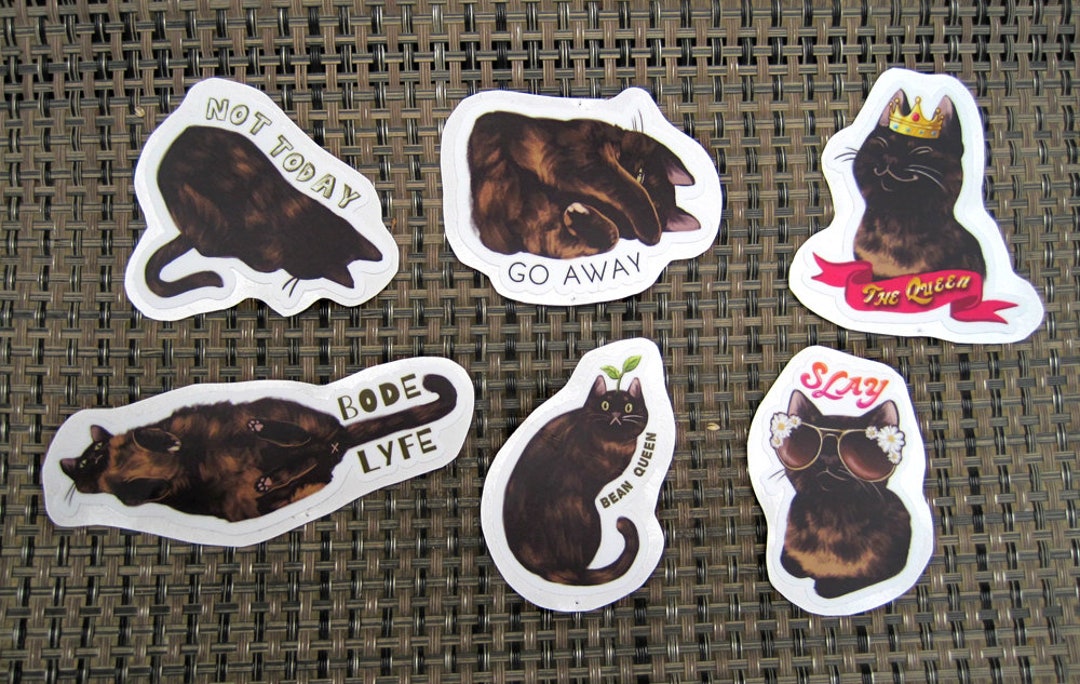 Relatable Cat Moods- Single Stickers - Etsy