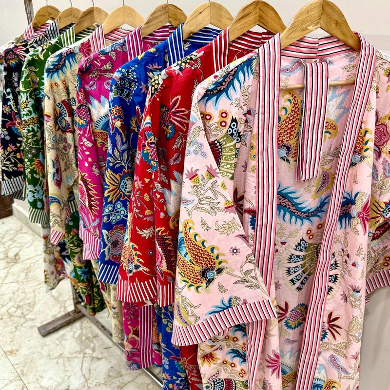 Summer Robe/ Kimono Pinks - Etsy