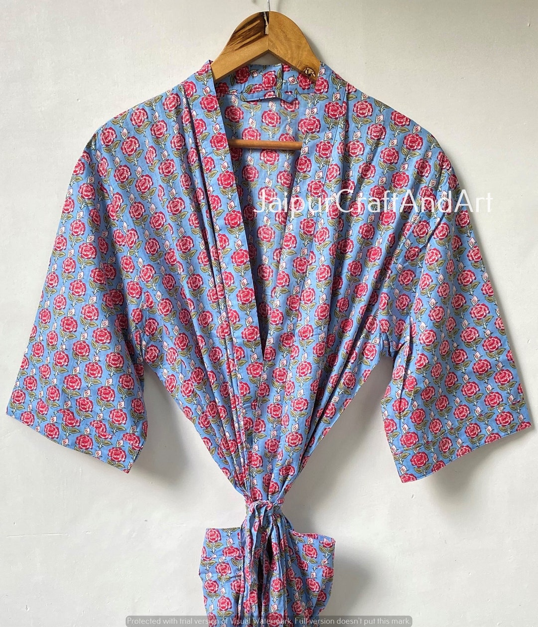 100% Cotton Kimono Robes, Unisex Bathrobe, Pure Cotton Kimono, Cotton ...