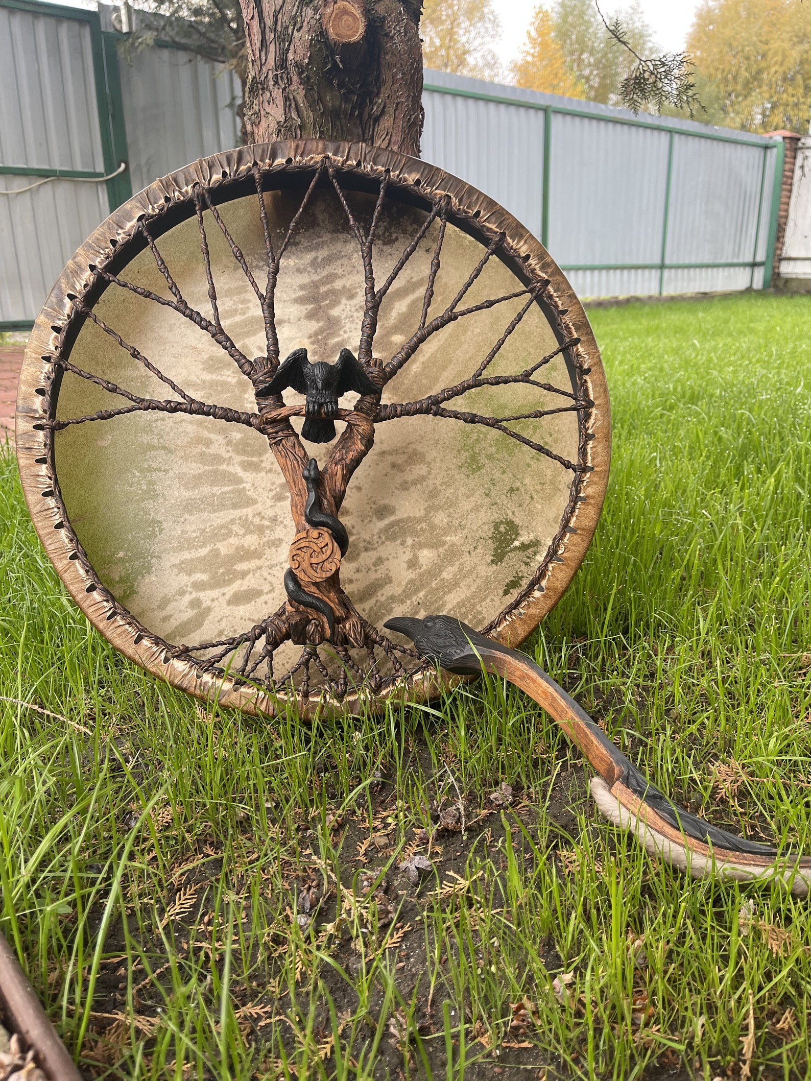 Shaman Drum Raven and Snake Hand Percussion Drum Soul Music - Etsy