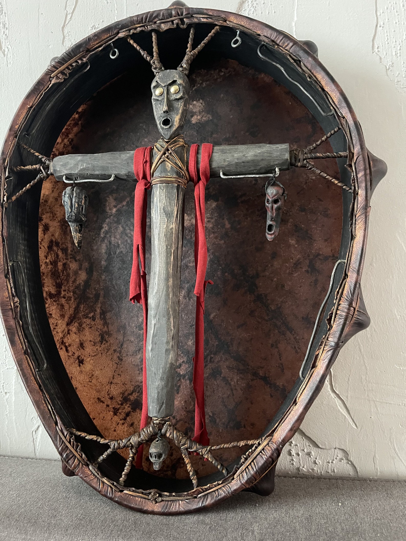Handcrafted Siberian Shaman Drum: Altai Shamanic Instrument (20/18 Inch ...