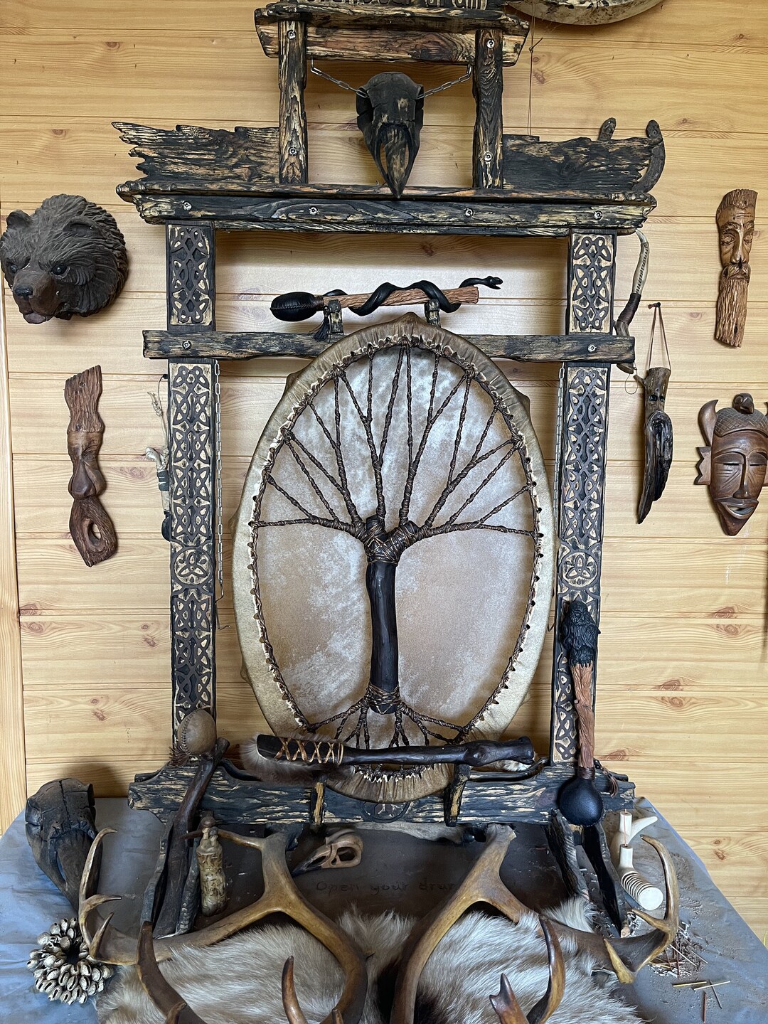 Shaman Drum, Schamanische Trommel, Shamanic Tree of Life Drums ...