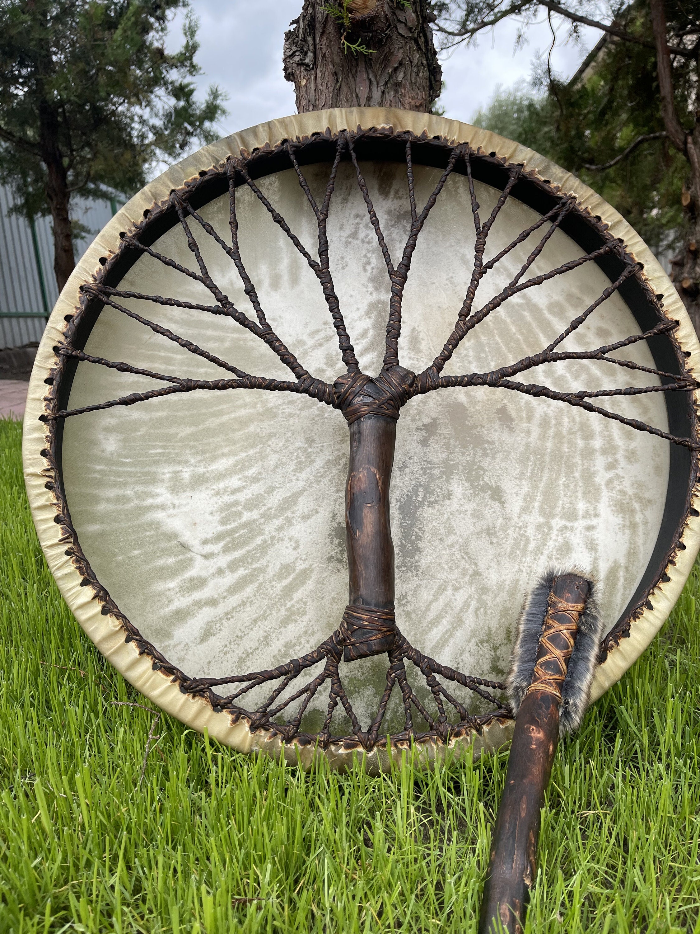 Shaman Drum Tree of Life Round Hand Drum Native American - Etsy