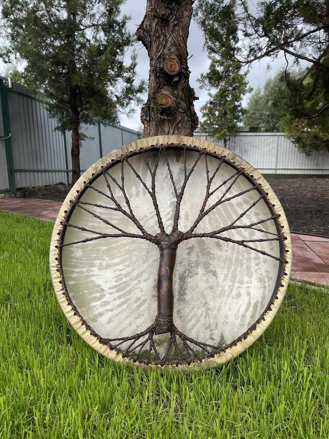 Shaman Drum Tree of Life , Round Hand Drum, Native American Music Drum ...