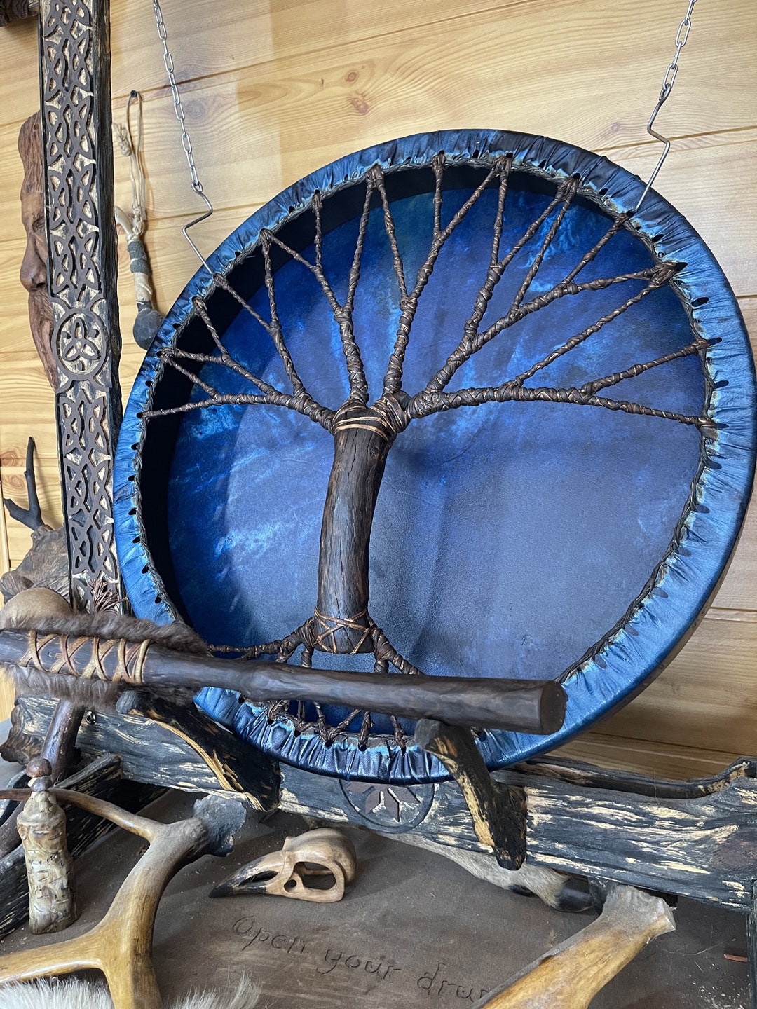 Shaman Drum Tree of Life , Round Hand Drum, Native American Music Drum ...