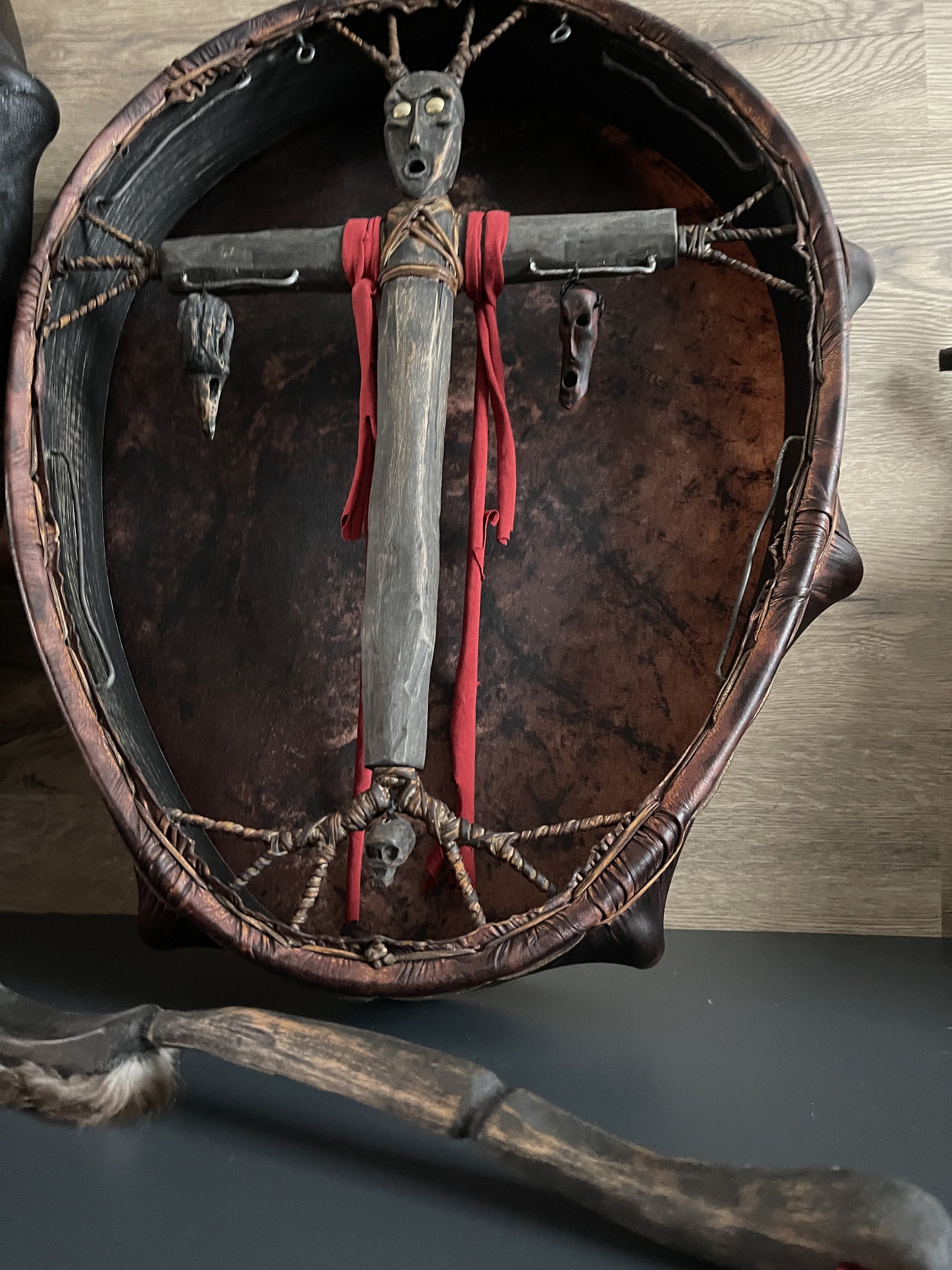 Handcrafted Siberian Shaman Drum: Altai Shamanic Instrument (20/18 Inch ...