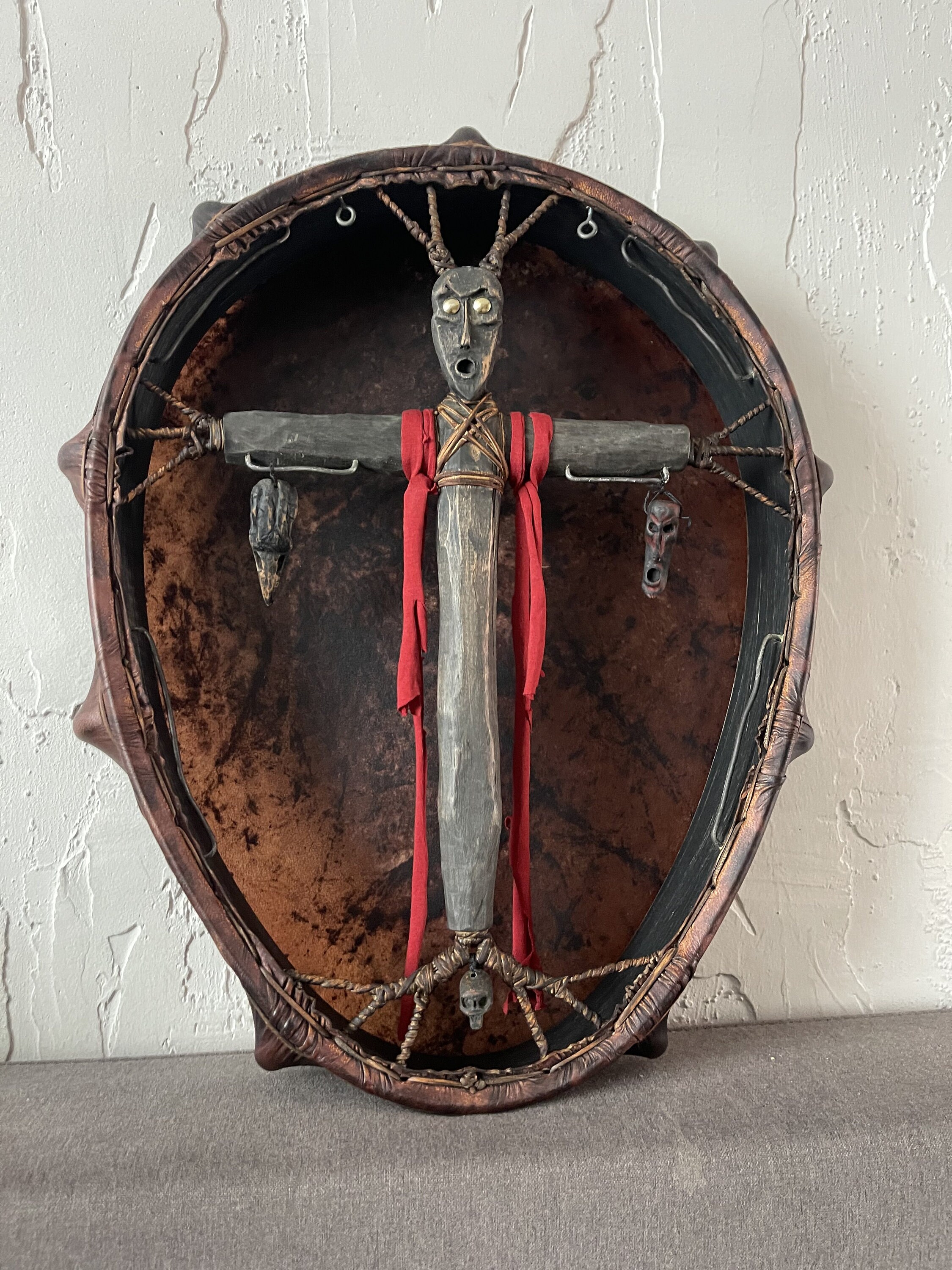 Handcrafted Siberian Shaman Drum: Altai Shamanic Instrument (20/18 Inch ...