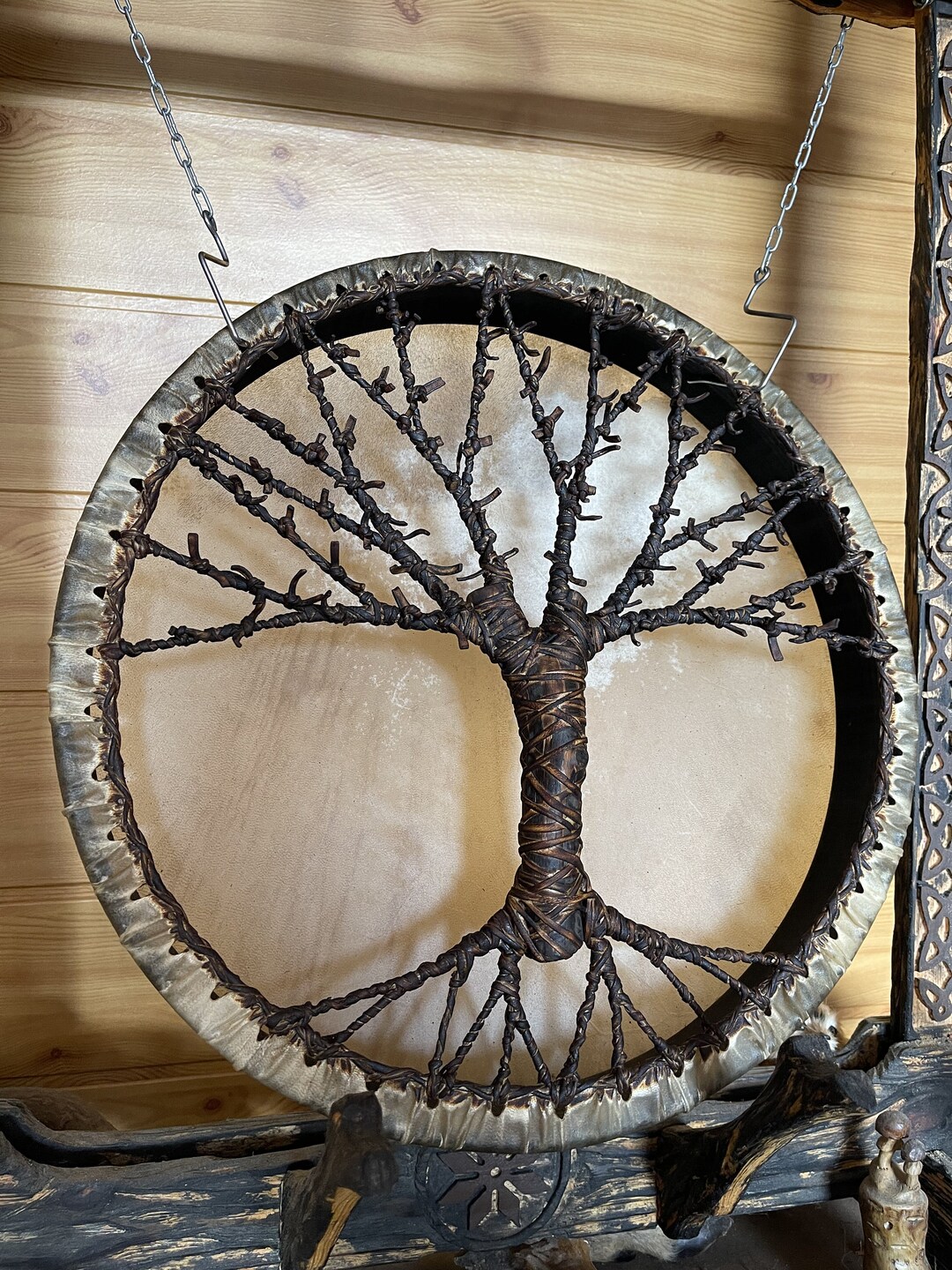Shaman Tree of Life Drum 18 In Round Hand Drum Native - Etsy