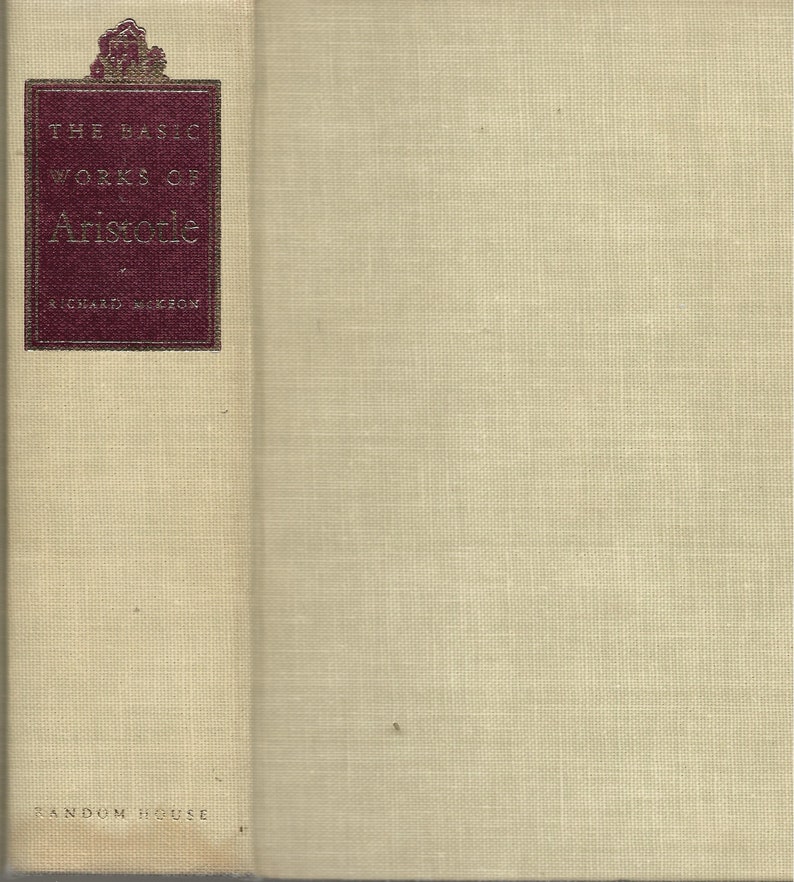 The Basic Works of Aristotle, Edited by Richard Mckeon - Etsy