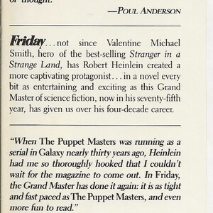 Friday, and Job by Robert A. Heinlein (first Editions, Sold Separately ...