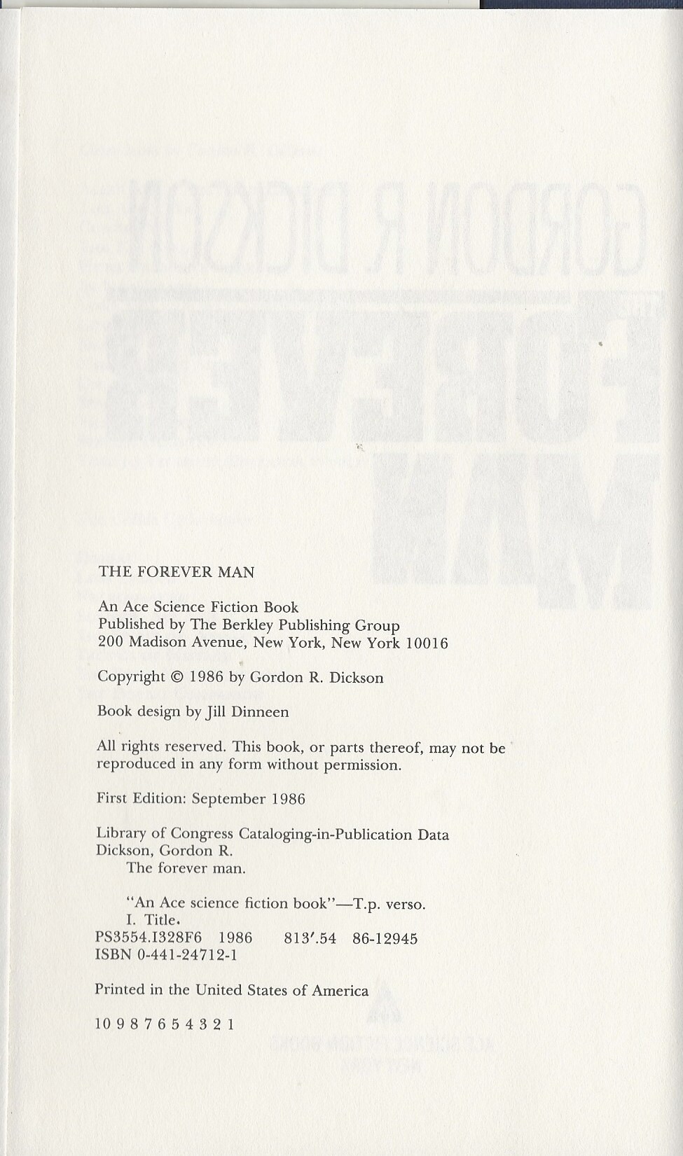 The Forever Man, by Gordon R. Dickson first Edition - Etsy