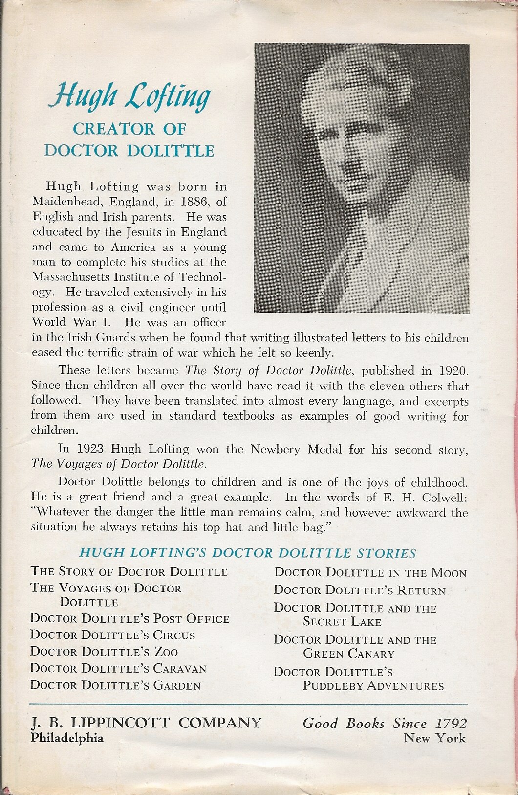 Doctor Dolittle's Puddleby Adventures, by Hugh Lofting, Published by ...