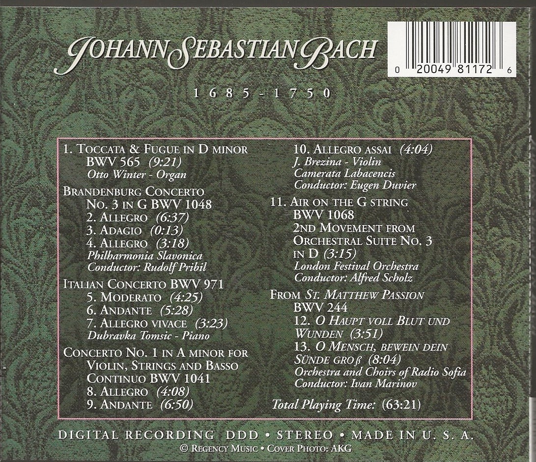 The Masterpiece Collection Volume 1: Bach - Etsy