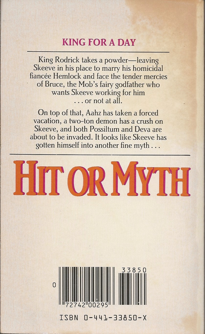 Myth Series by Robert Asprin: Myth Conceptions, and Hit or Myth (sold ...
