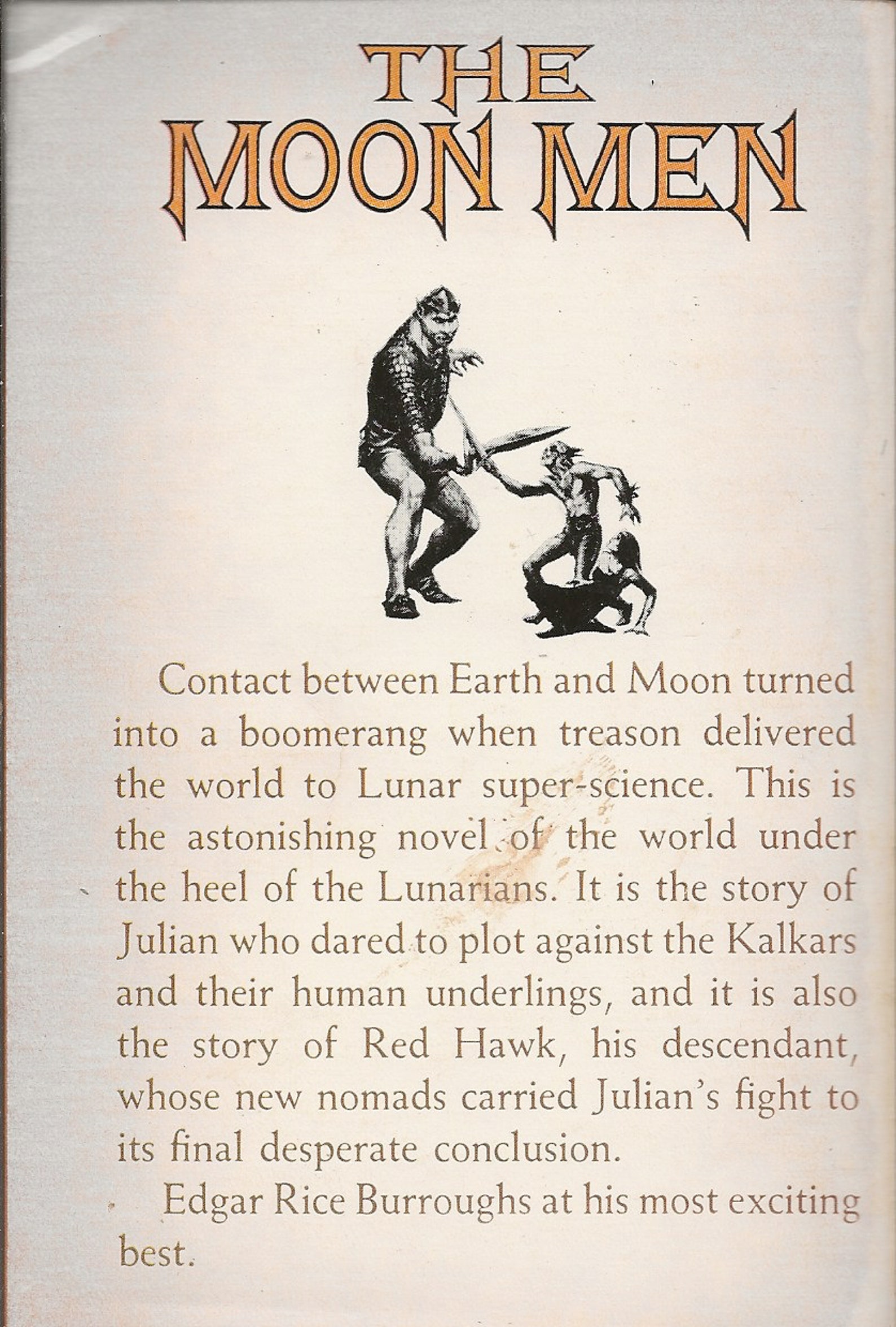 The Moon Men (and the Red Hawk); and the Land of Hidden Men (original ...