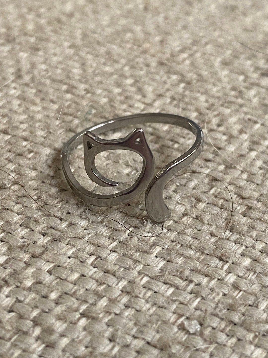 Cat Ring, Kitty Ring, Kitty Jewelry, Kitty Cat, Kitten Ring, Stainless ...