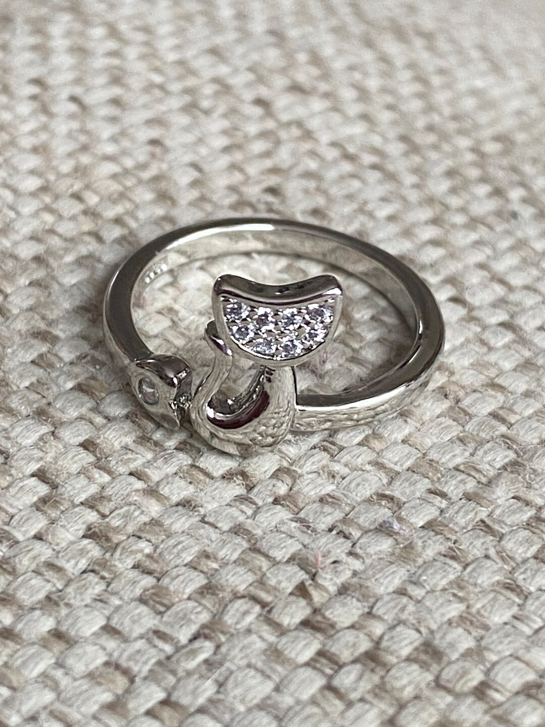 Cat Ring, Kitty Ring, Kitty Jewelry, Kitty Cat, Kitten Ring, Stainless Steel Ring, Stainless ...