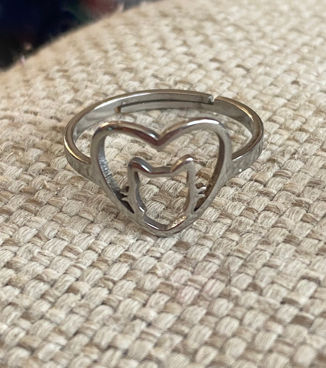 Cat Ring, Kitty Ring, Kitty Jewelry, Kitty Cat, Kitten Ring, Stainless ...