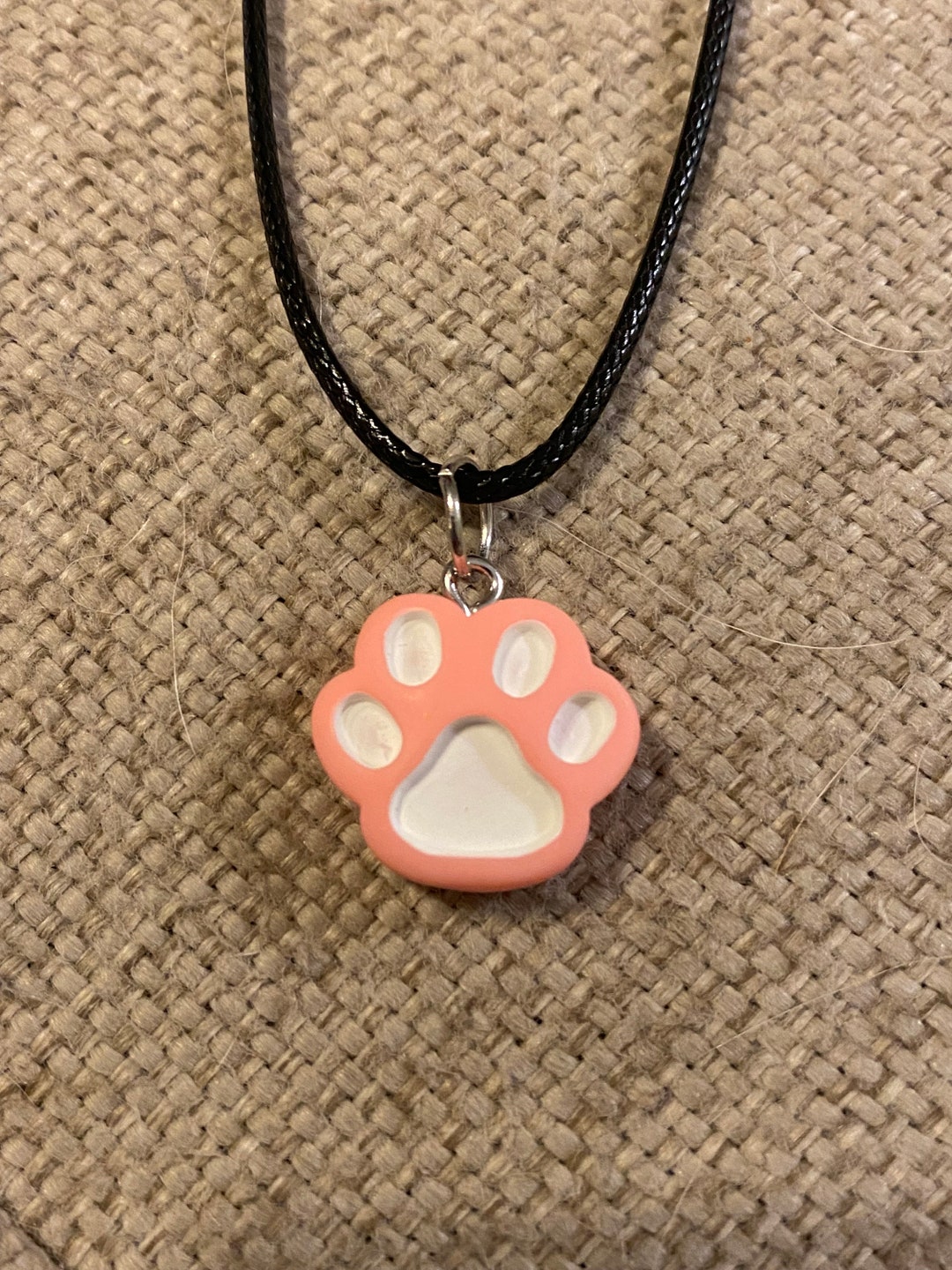 Paw Necklace, Enamel Paw Necklace, Dog Mom Gift, Girl Gift, Mother Gift ...