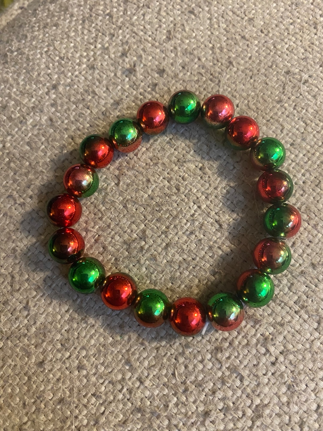 Christmas Bracelet, Holiday Jewelry, Handmade Bracelet, Christmas Tree ...