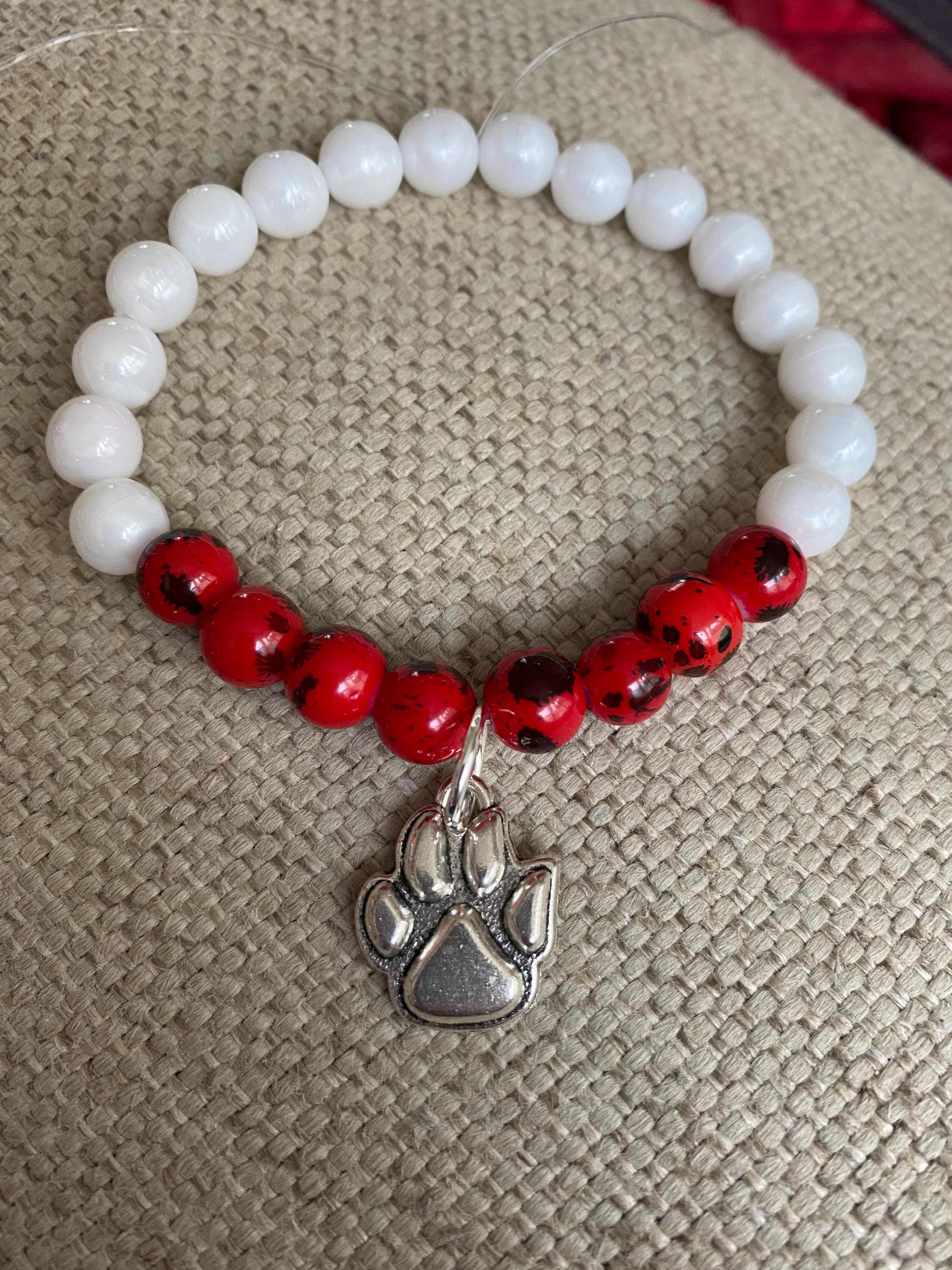 Paw Print Bracelet Dogs Dog Bracelet Paws Rescue Mom Gift | Etsy