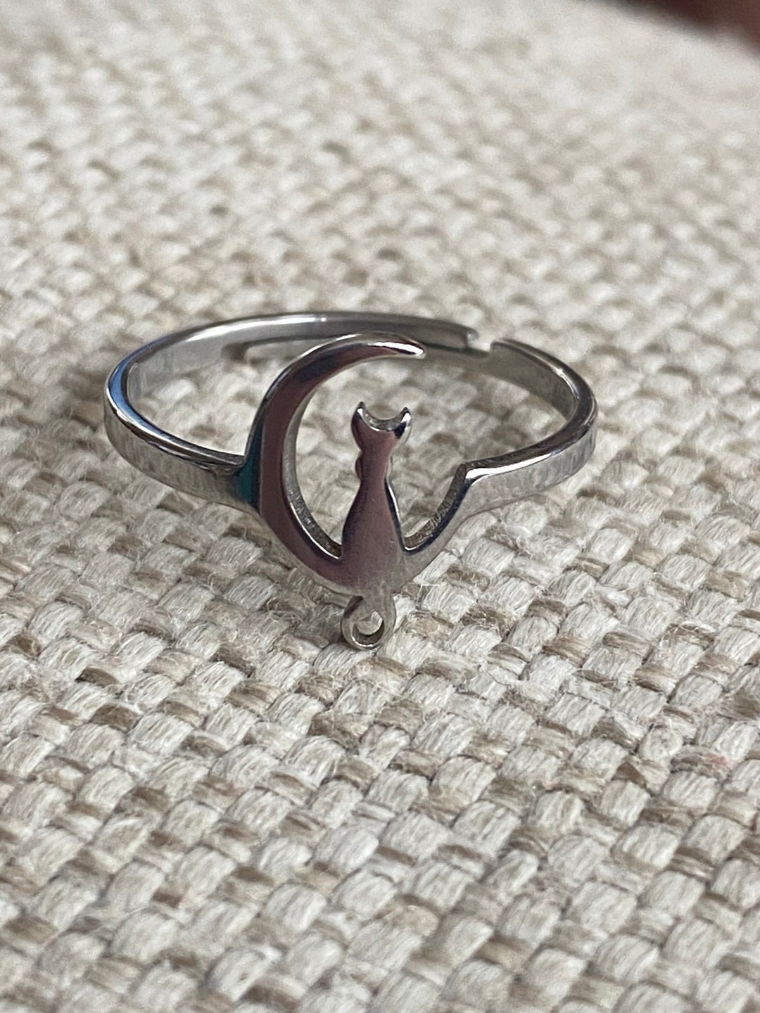 Cat Ring, Kitty Ring, Kitty Jewelry, Kitty Cat, Kitten Ring, Stainless ...
