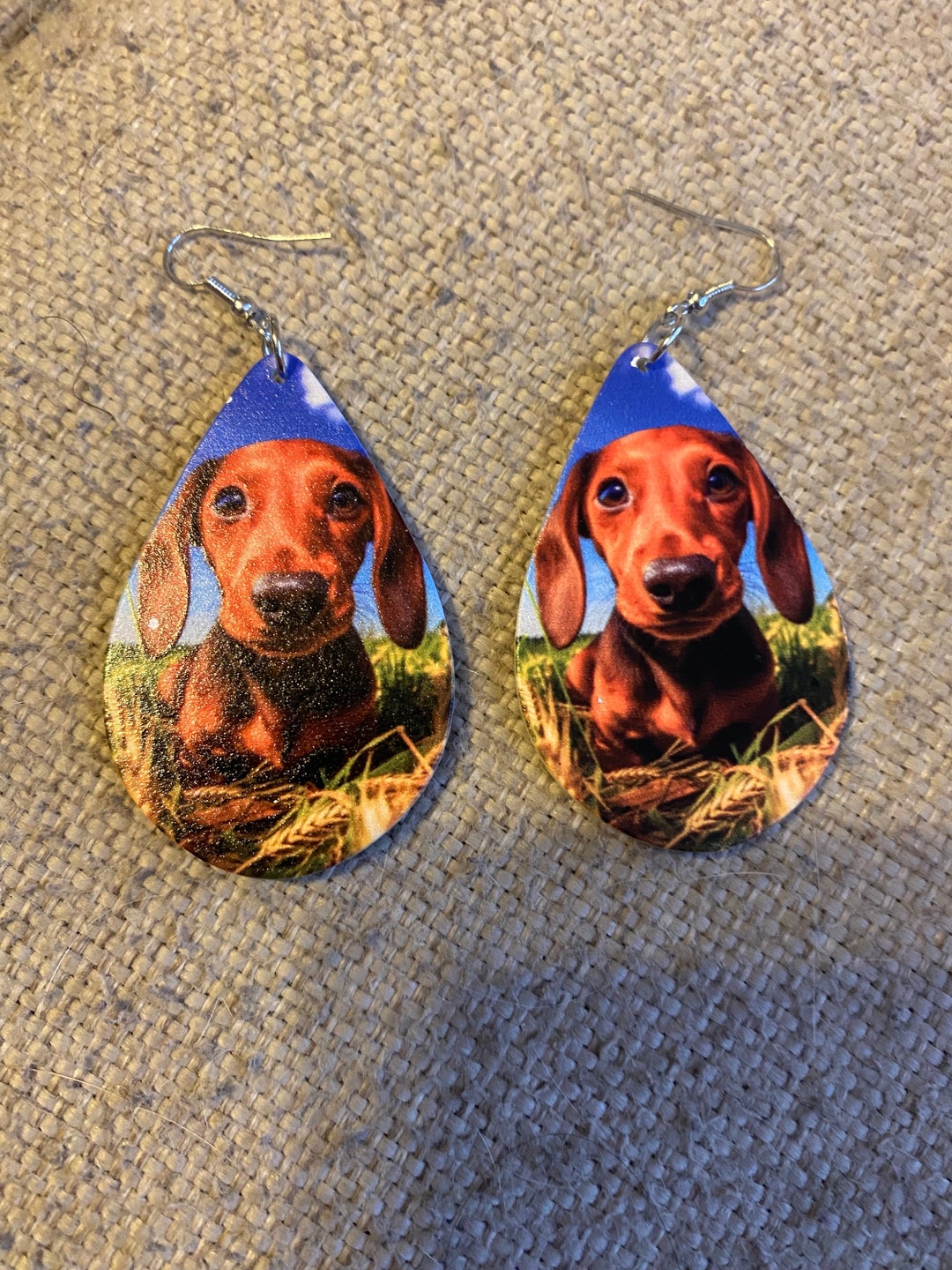 Dachshund Earrings, Paw Print Earrings, Dangly Earrings, Animals, Dogs ...