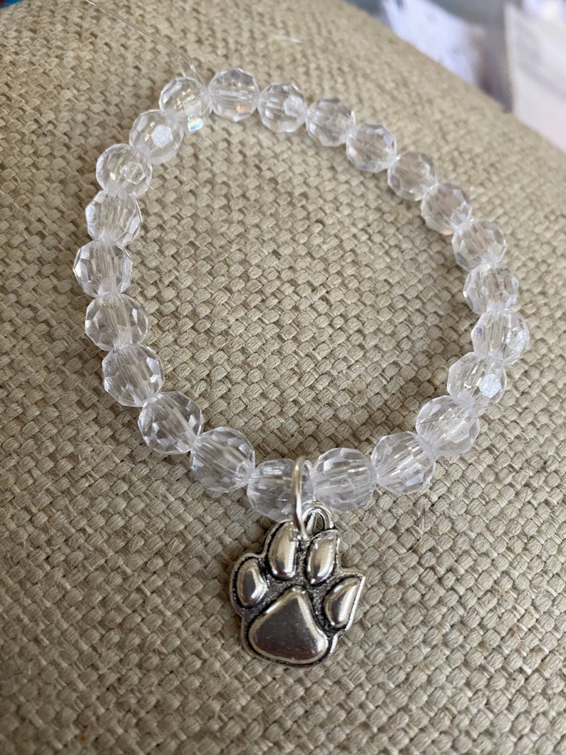 Paw Print Bracelet Dogs Dog Bracelet Paws Rescue Mom Gift | Etsy