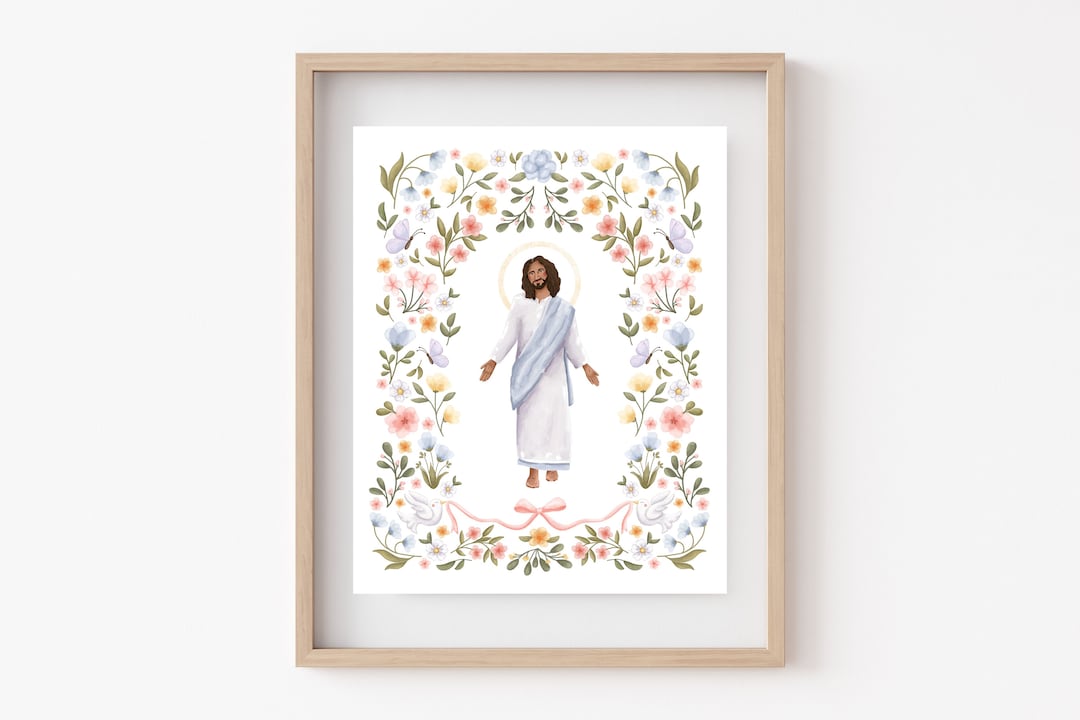 Risen Print // Artwork of Christ | Jesus Illustration | Christ and ...