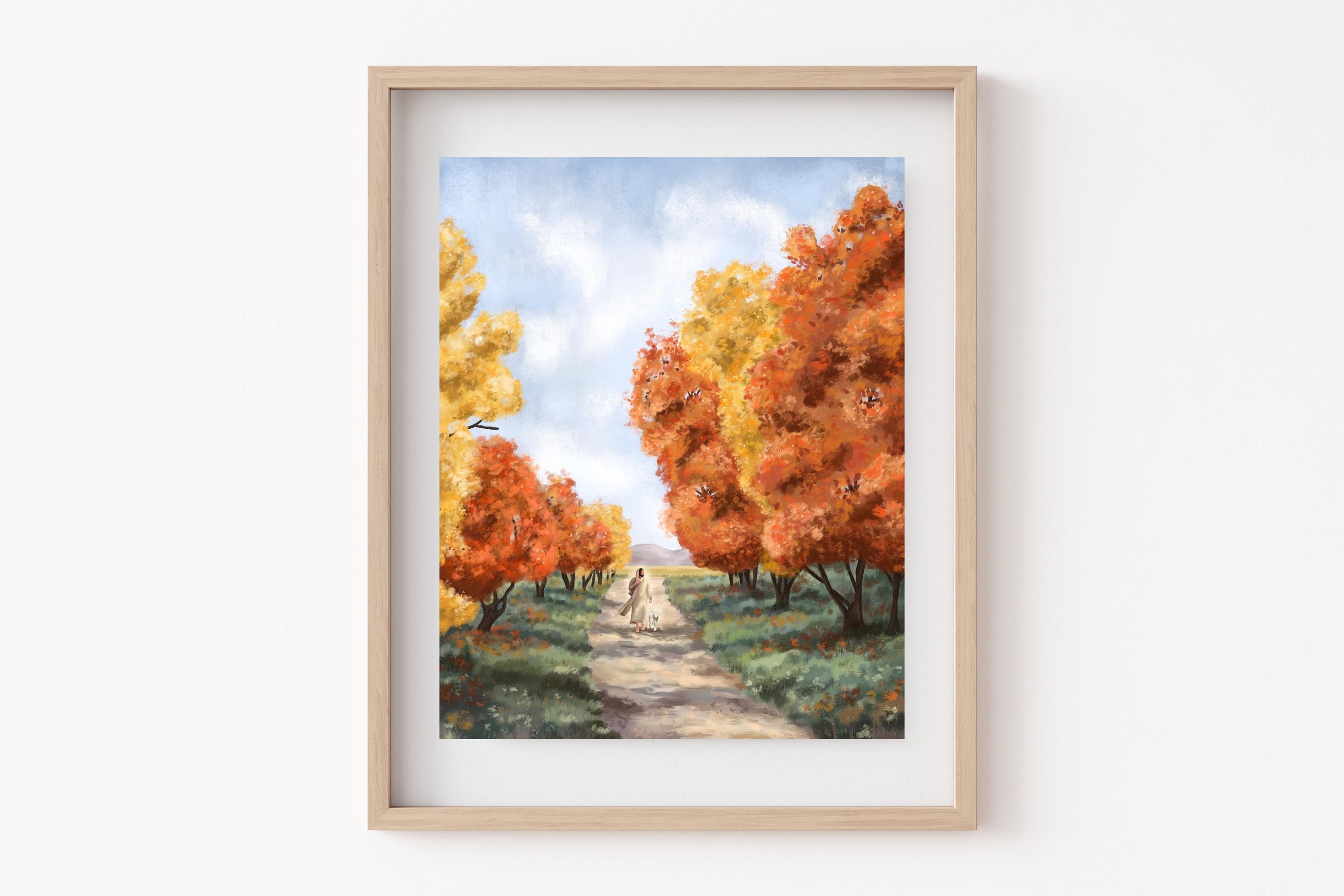 Autumn's Grace Print // Christian Art | Fall Artwork | Autumn Leaves ...