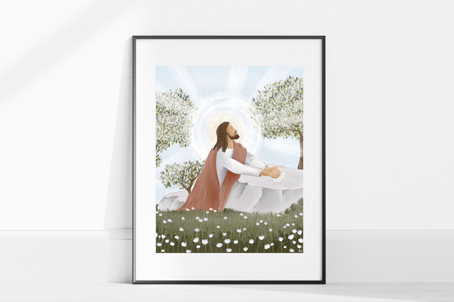 Gethsemane PRINTABLE // LDS Art Jesus Christ Illustration - Etsy
