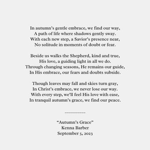 Autumn's Grace Print // Christian Art | Fall Artwork | Autumn Leaves ...