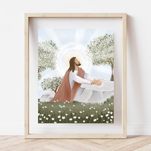 Gethsemane PRINTABLE // LDS Art | Jesus Christ Illustration | Religious ...