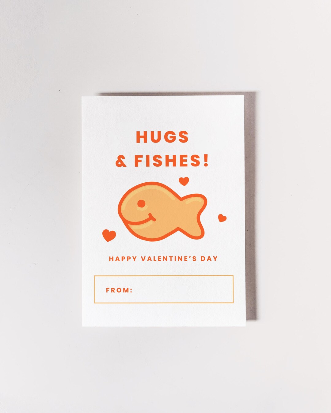 Gold Fish - Hugs and Fishes Valentine's Day Digital Cards - Etsy