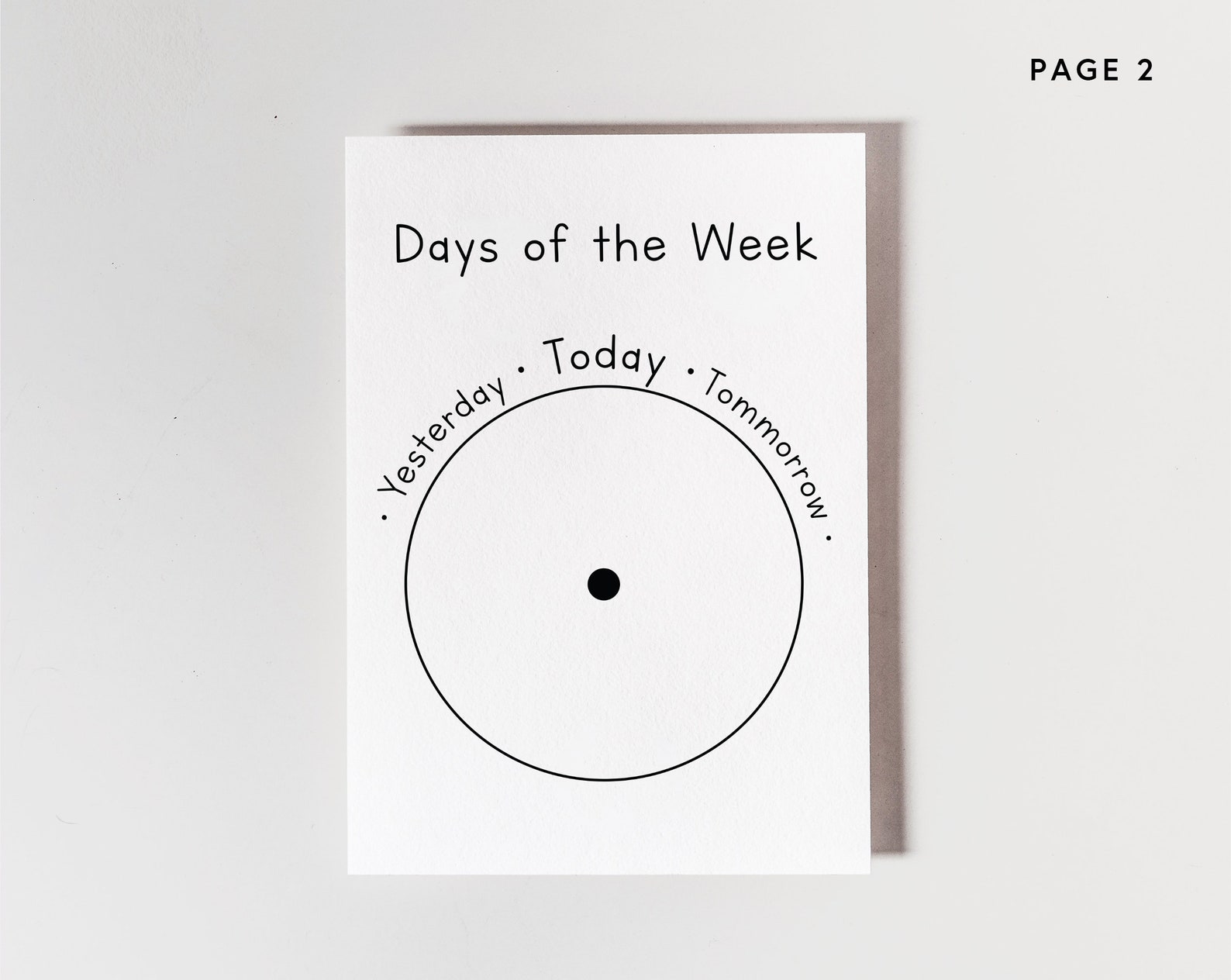 Montessori Days of the Week Wheel & Tracing Worksheet, Homeschool ...