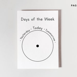 Montessori Days of the Week Wheel & Tracing Worksheet, Homeschool ...