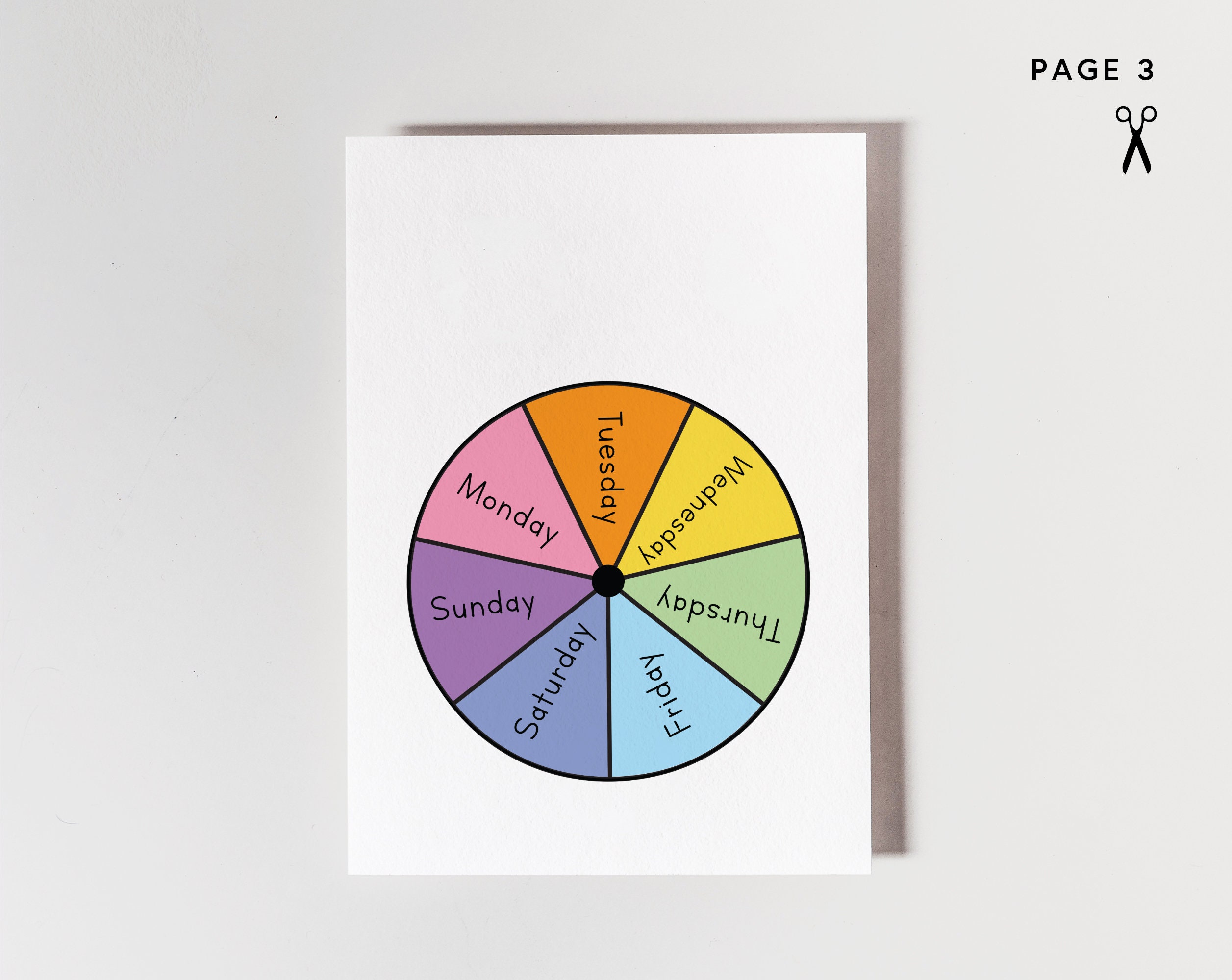 Montessori Days of the Week Wheel & Tracing Worksheet, Homeschool ...