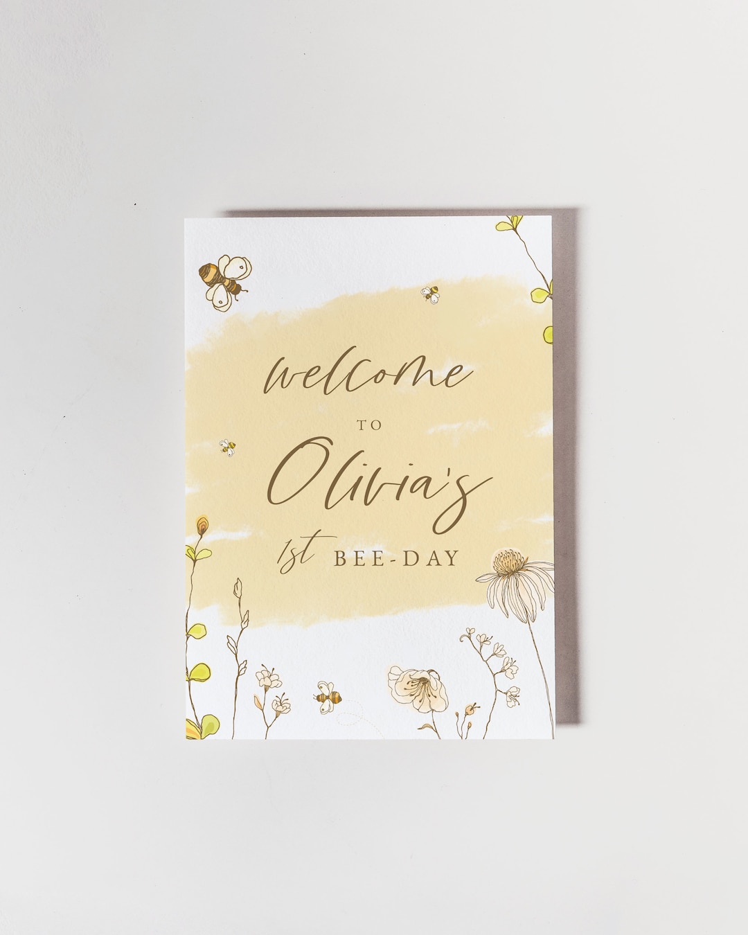 Bee Theme Welcome Sign - First Bee Day, Bumble Bee Theme, First ...