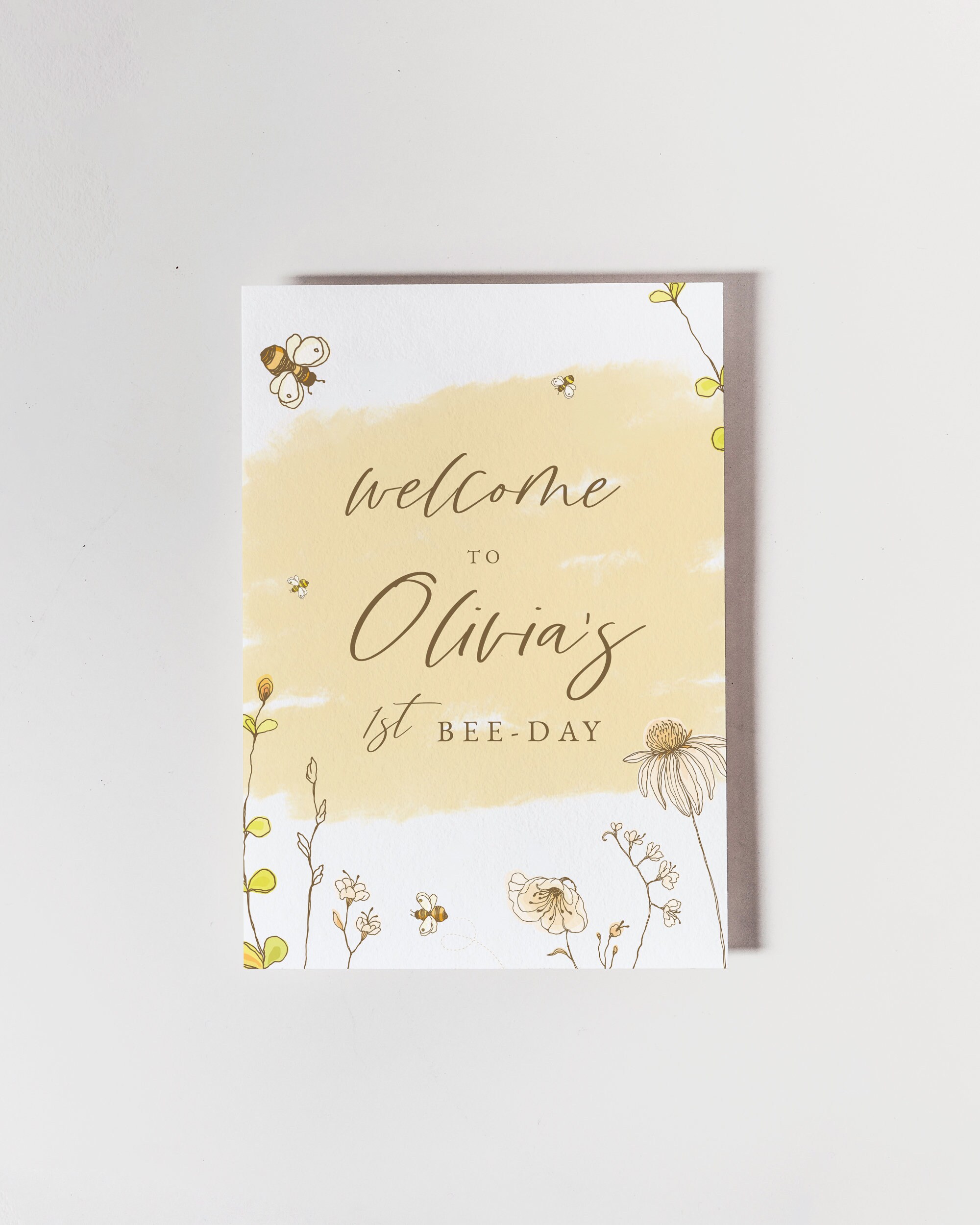 Bee Theme Welcome Sign First Bee Day Bumble Bee Theme - Etsy