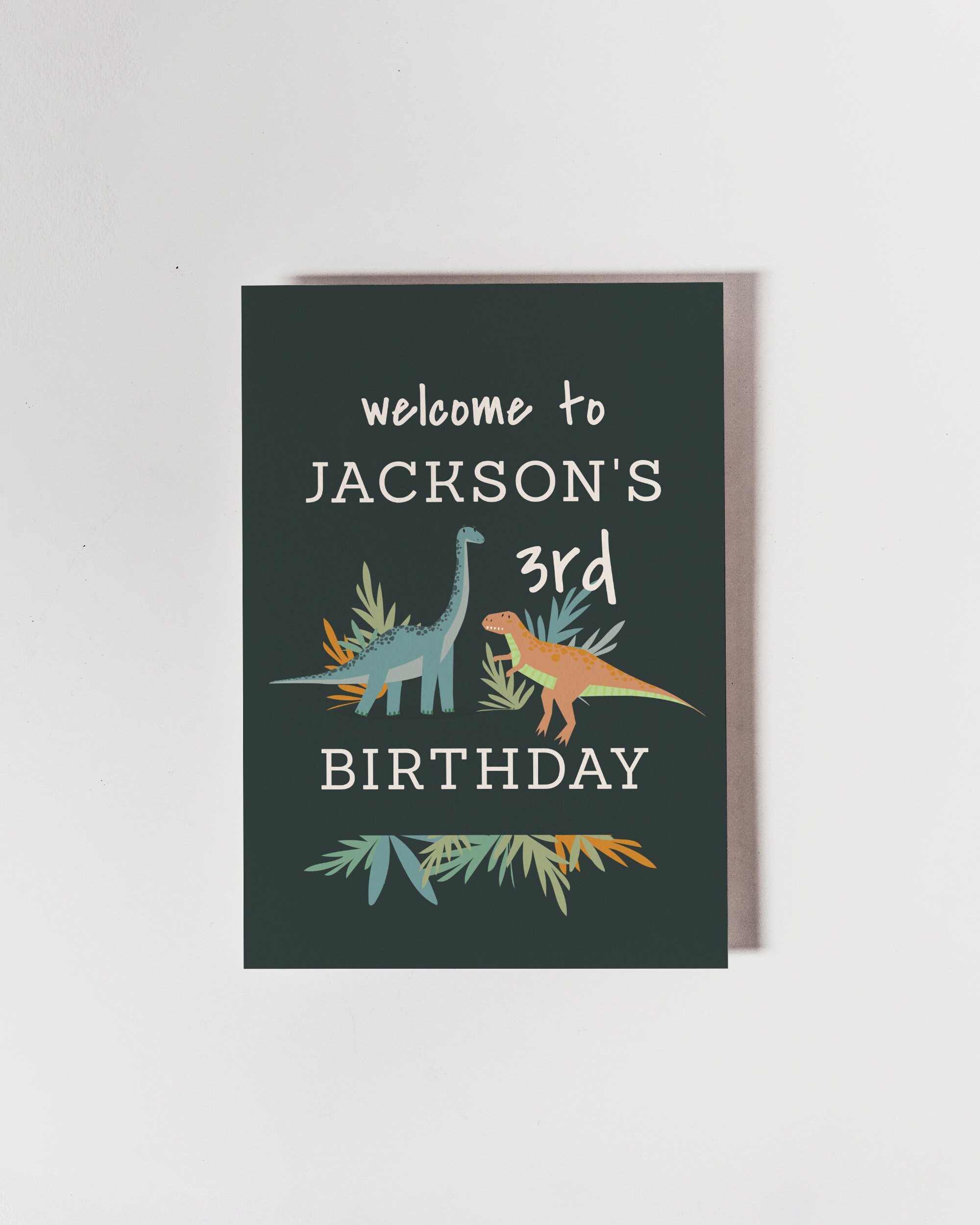 Dinosaur Theme Welcome Sign Dinosaur Theme First Birthday - Etsy