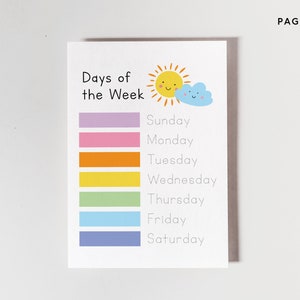 Montessori Days of the Week Wheel & Tracing Worksheet, Homeschool ...