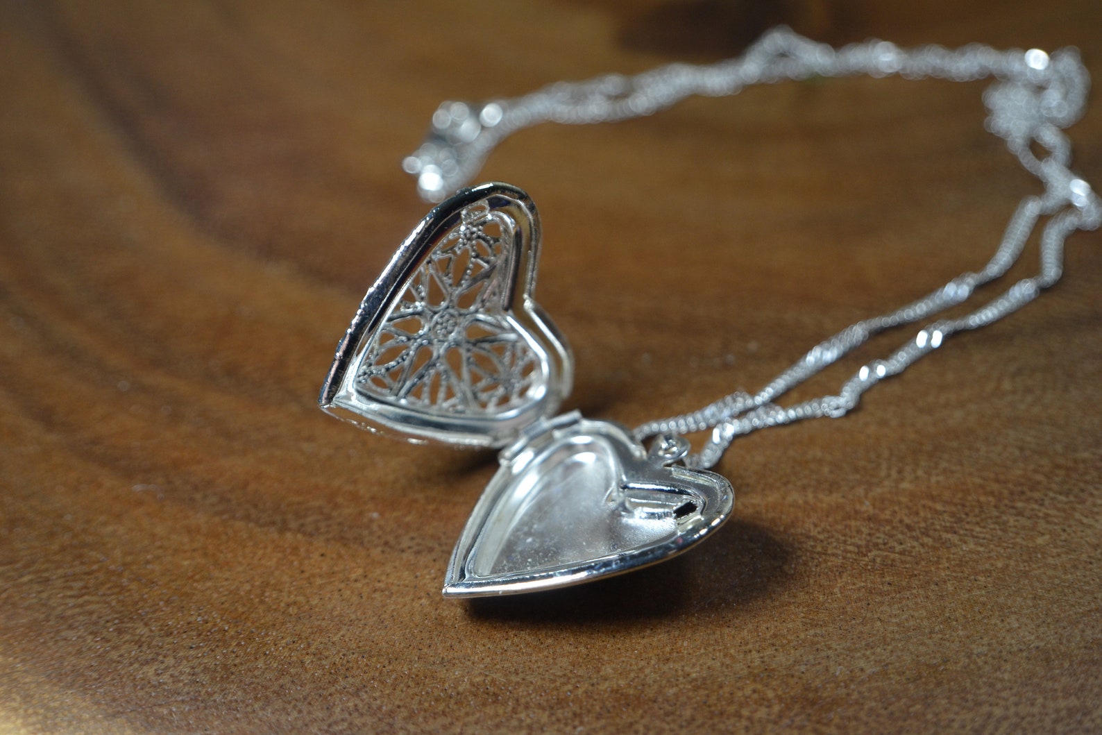 Heart Locket in Sterling Silver // Open Work Intricate Locket | Etsy