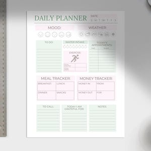 Daily Life Planner, Printable, Instant Download - Etsy